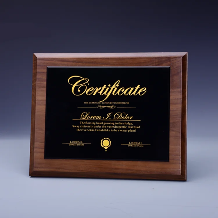 High Quality Square Shape Walnut Wood Plaques For Competition Prizing ...