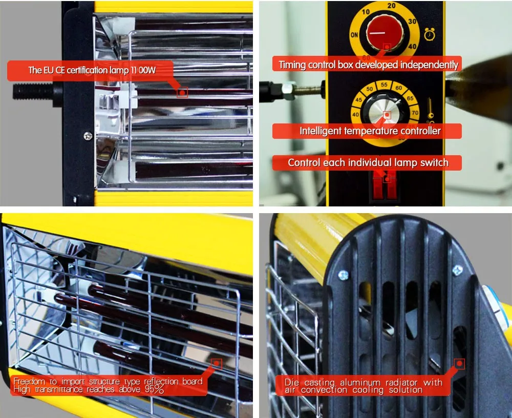 Industrial Baking Halogen Infrared Heat Lamp - Buy Dry Paint Lamp,Car ...