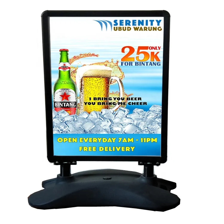 A1 Double Sided Waterbase Poster Stand Sidewalk Pavement Signs| Alibaba.com