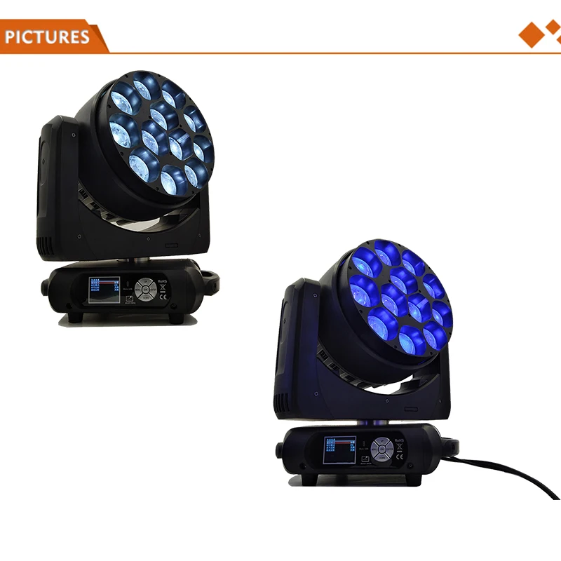 Pan/tilt Continuous Rotation 12pcs 40w 4in1 Rgbw Zoom Moving Head Light ...