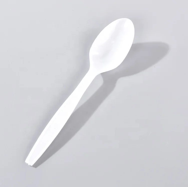 Oem Raw Material White Cheap Ps Disposable Plastic Spoon - Buy ...