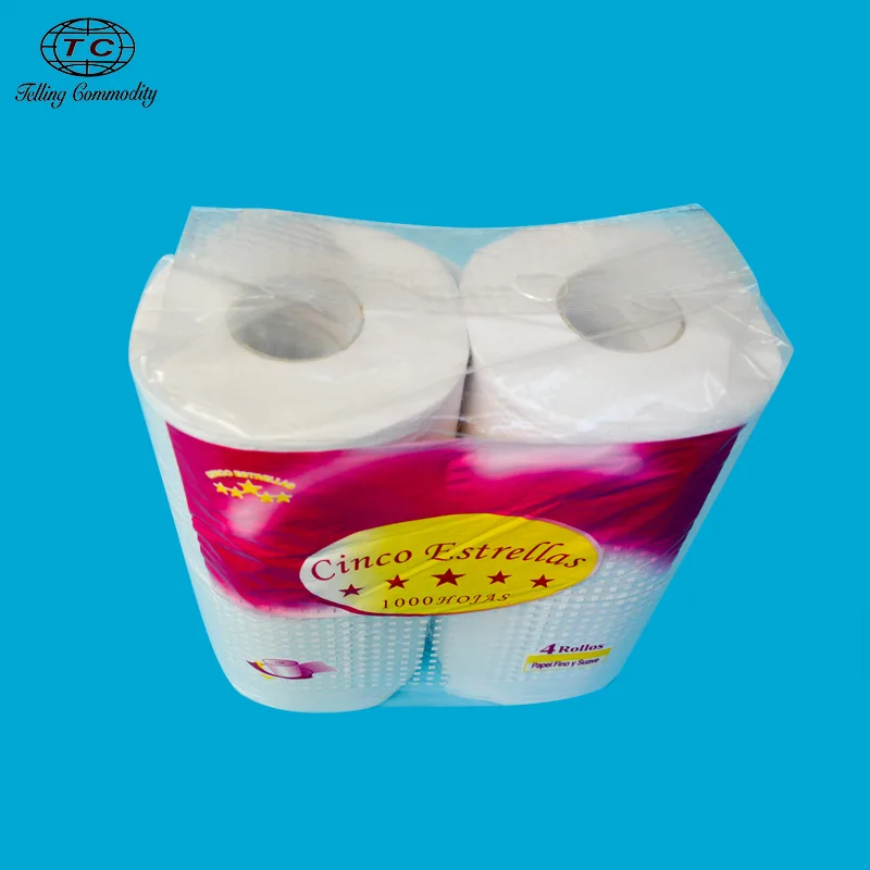 Rollo De Papel De Baño Sanitario Reciclado 1000sehets Con 1ply En ...