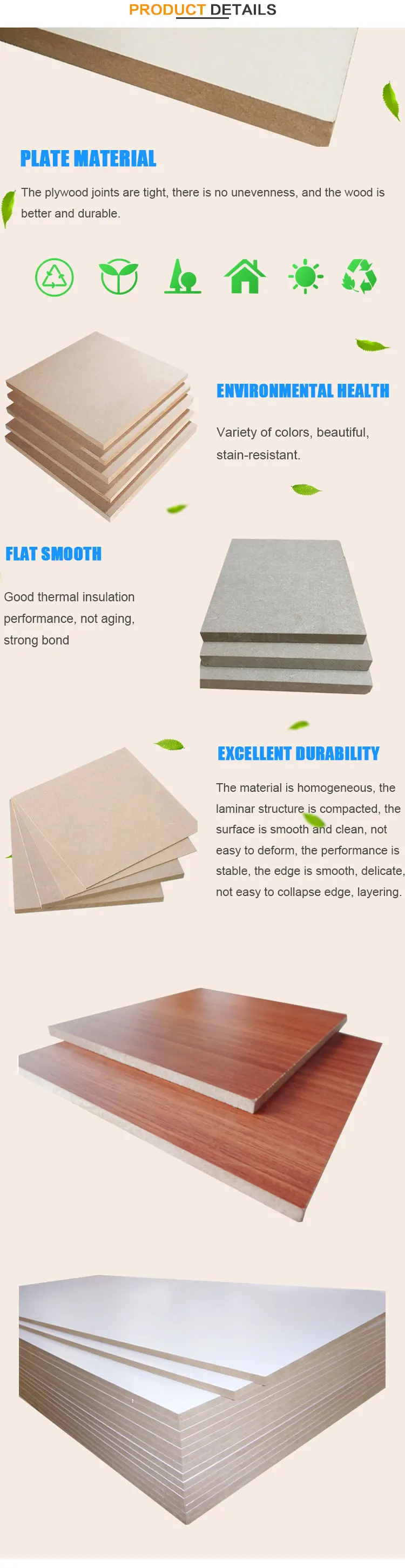 Solid Color 2-25mm Composite Wood Fiberboard - Buy Mdf Board,Cutting ...