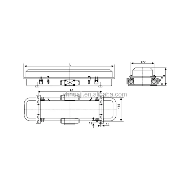Parts of a Fluorescent Light Fixture - 2x20w Marine Fixture