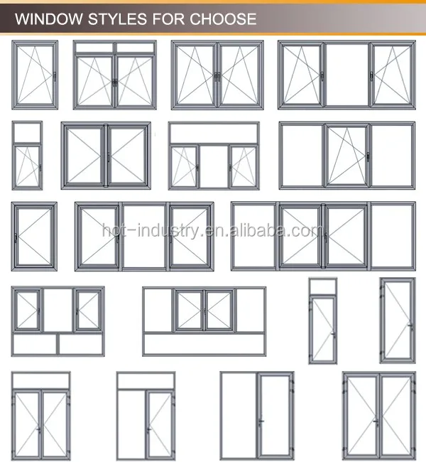 Upvc Double Hung Windows Plastic Vertical Sliding Window American House ...