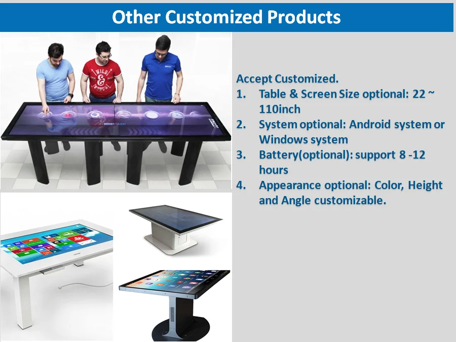 Ekaa Small Lcd Dinning Table With Touchscreen,Built-in Android Tablet ...
