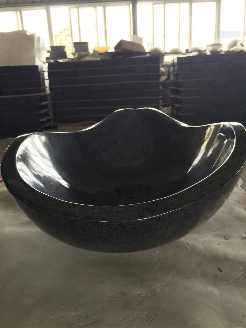 Black Stone Marble Granite Leaf Design Bathroom Stone Wash Basins - Buy ...