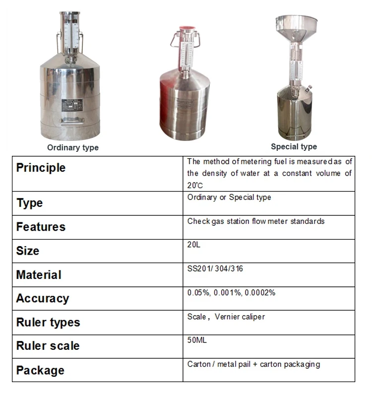 Calibration Measures 50l Tank Prover 10l 20l Measuring Can Used For ...
