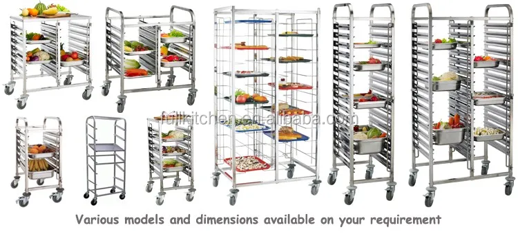Stainless Steel GN Pan Trolley - Multi Tier Food Service