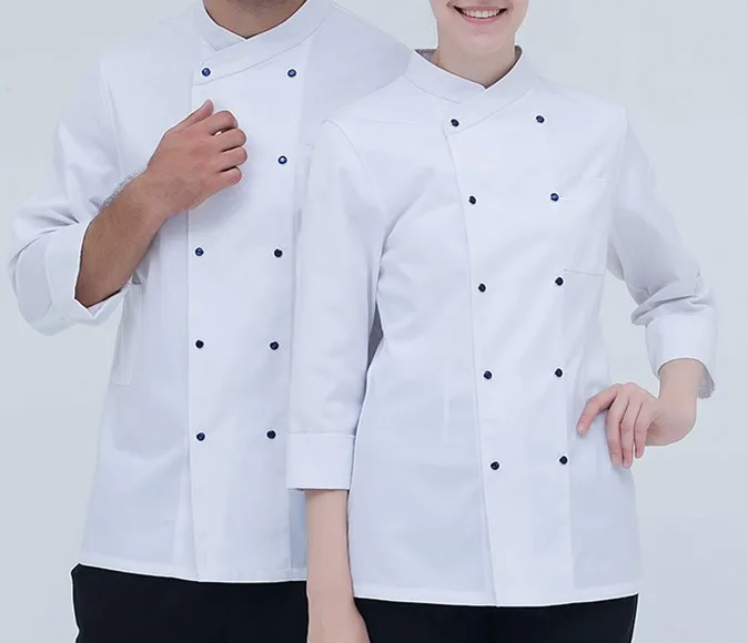 White Chef Uniform,Long Sleeves For Men And Women,Comfortable - Buy ...