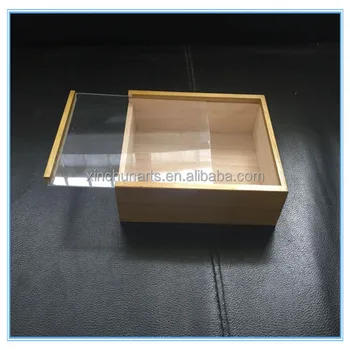 Wooden Box With Glass Sliding Lid - Buy Wooden Boxes With Glass Lids ...