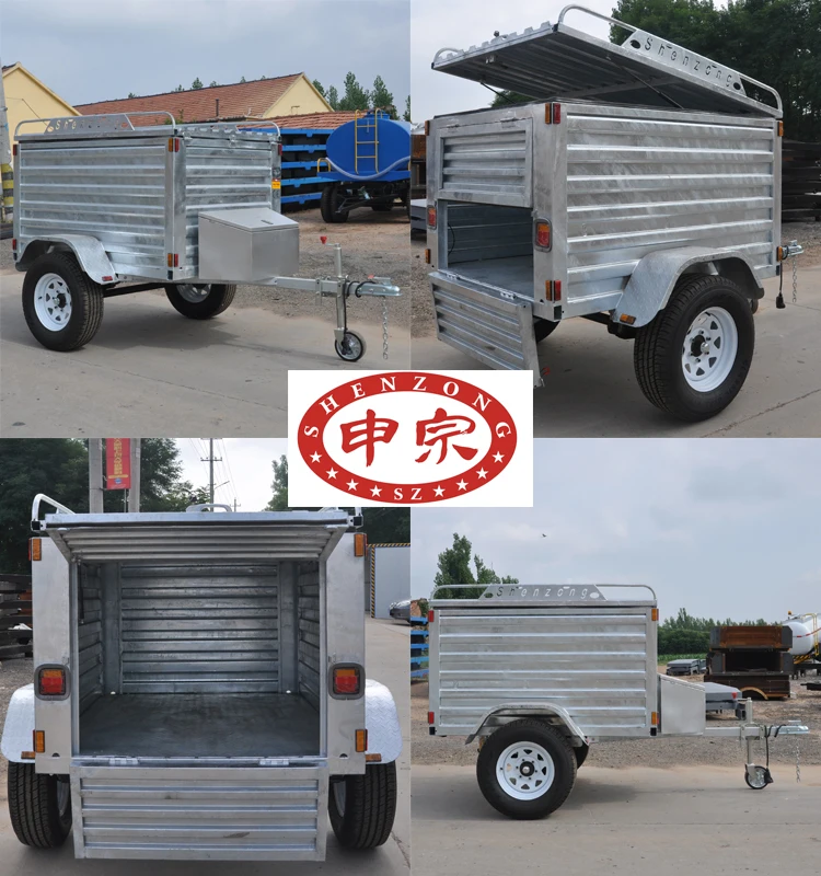 Small Galvanized Box Utility Trailer Car Tow Dog Trailers For Sale ...