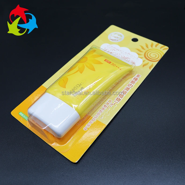 Custom Cardboard Plastic Hot Seal Blister Packaging For Sunscreen Cream ...