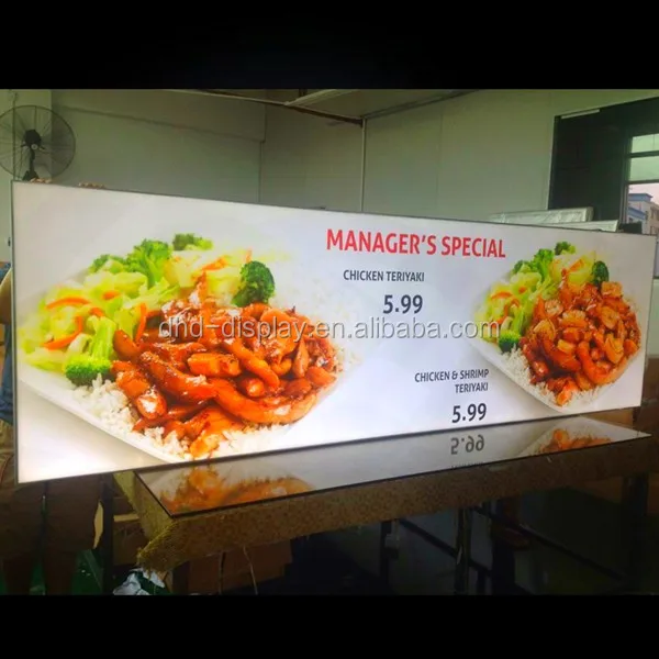 Fast Food Restaurant Equipment Sign Board Led Backlit Restaurant Menu ...
