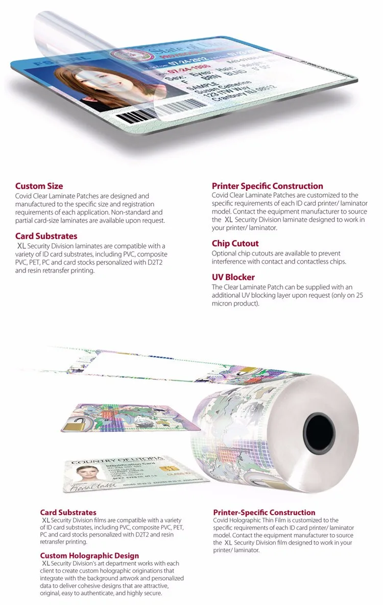 Security Hologram Self Laminating ID Cards - Custom Order
