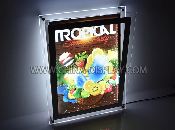 Crystal Acrylic Edge Lit Light Box Led Picture Frame - Buy Edge Lit Acrylic Frame,Edge Lit ...