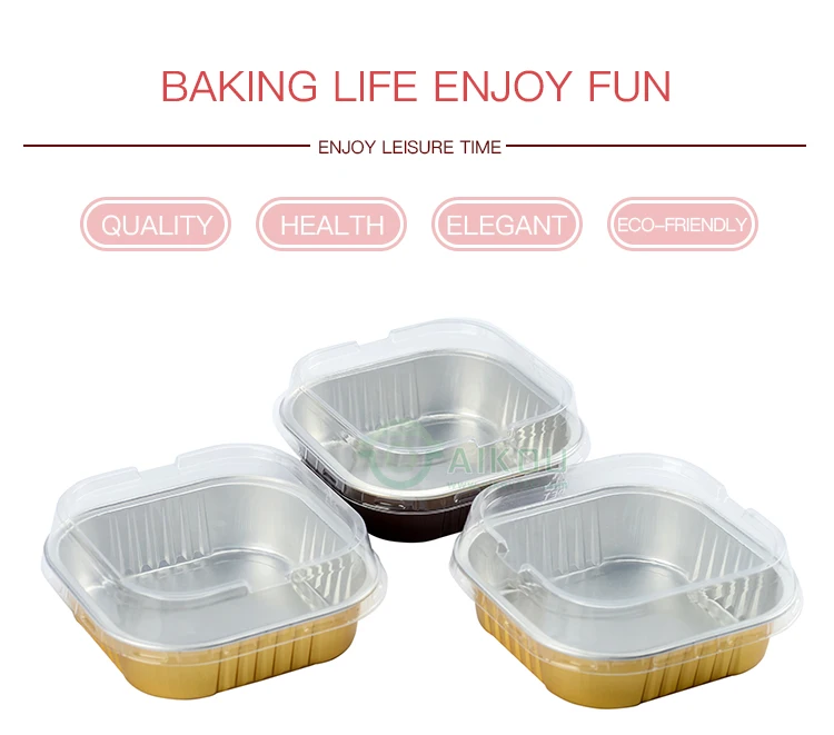 Aluminum Foil Baking Microwave Oven Cake Pan Disposable Cake Containers ...