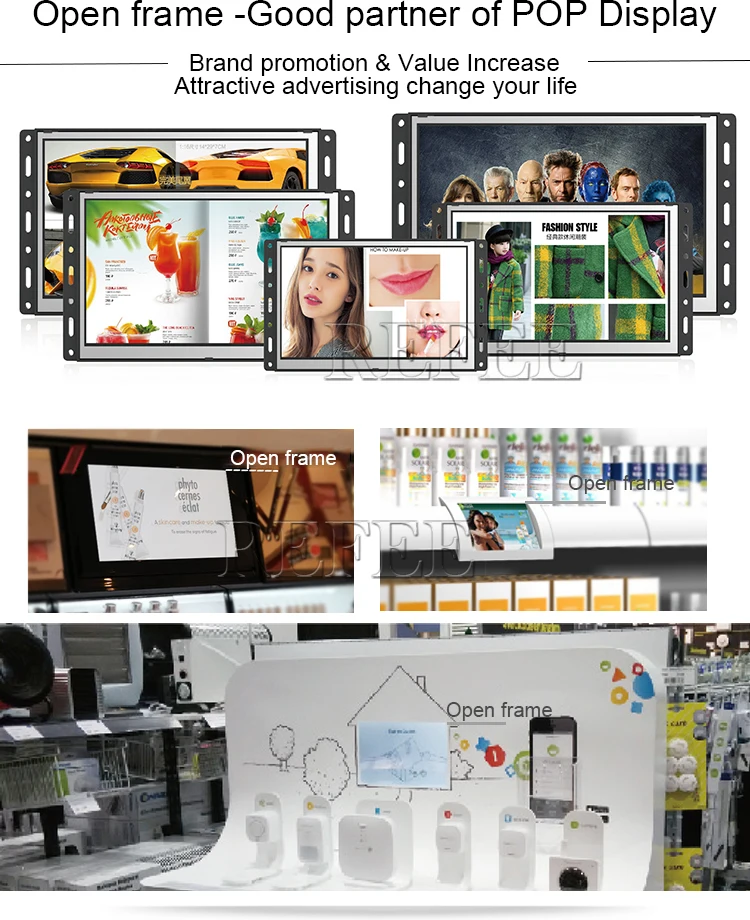 Lcd Screen For Retail Display Racks/lcd Digital Signage/video Display ...