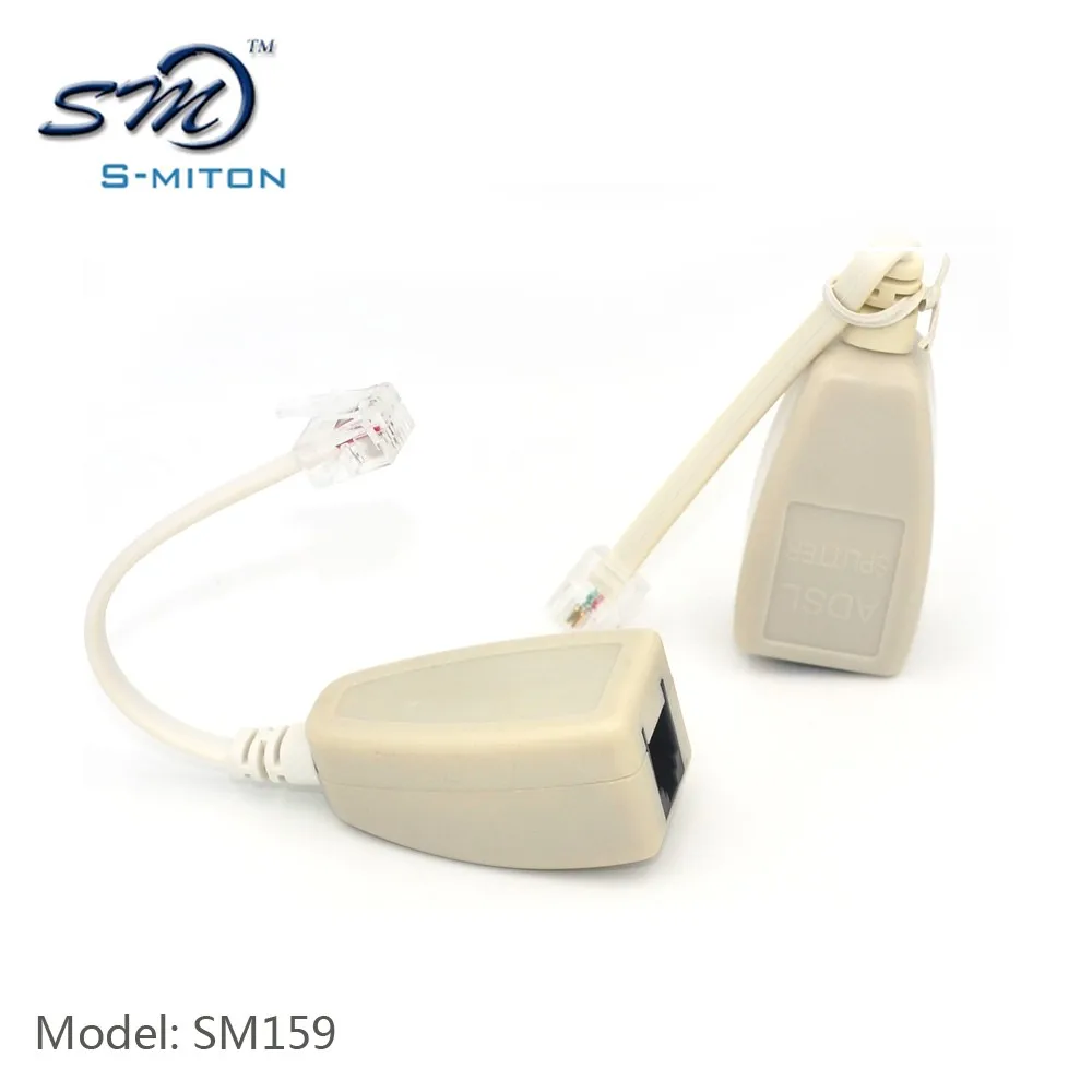 White Model 2 Core Splitter Rj11 Adsl To 2 Core Plug - Buy Rj11 Adsl To ...