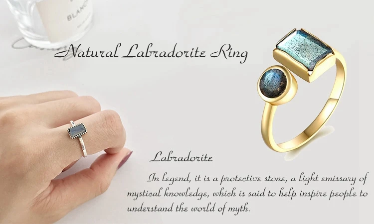 18K Gold S925 Sterling Silver Rectangle Gemstone Cuff Natural ...