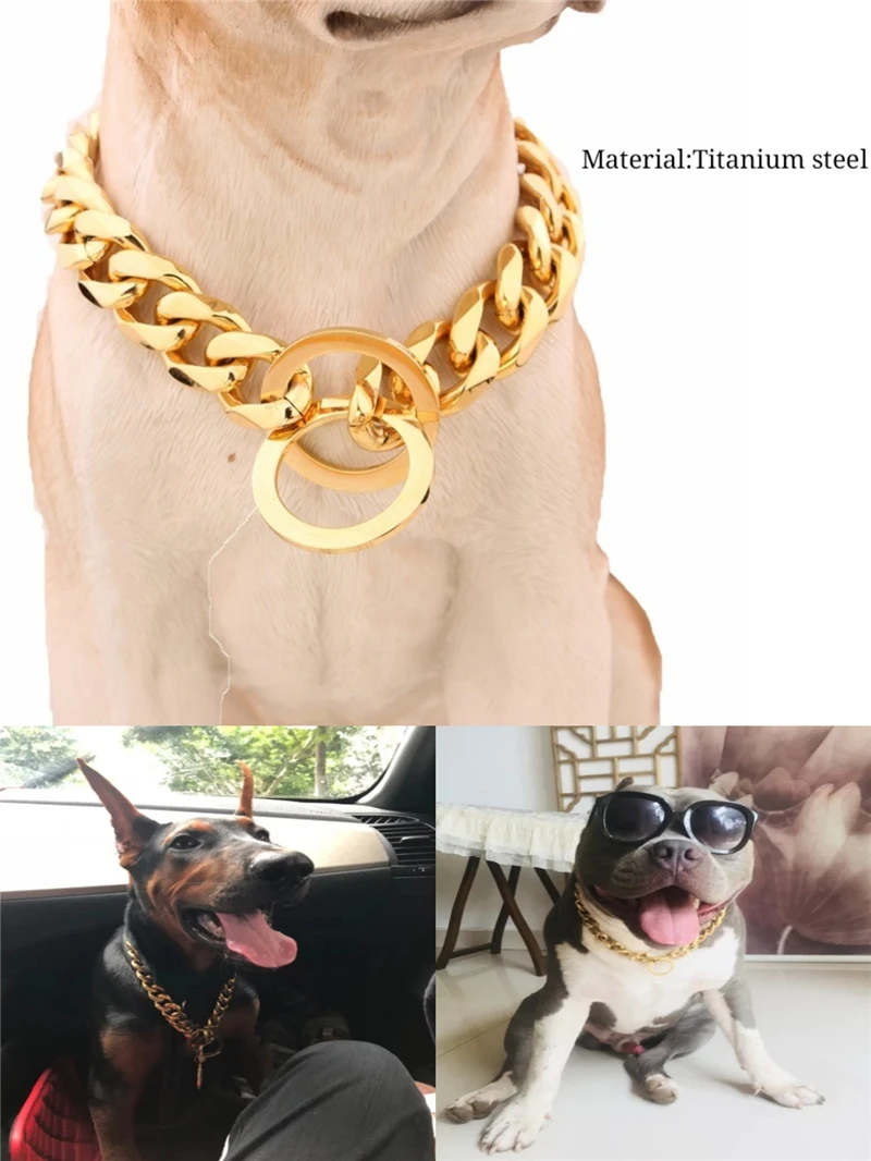 Best Quality Gold Strong Stainless Steel Dog Chain - Buy Gold Dog Chain ...