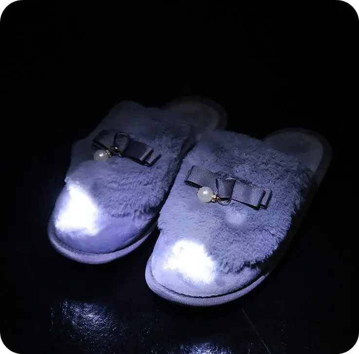 Bright Feet Lighted Slippers Night Led Light Cotton Slippers - Buy ...