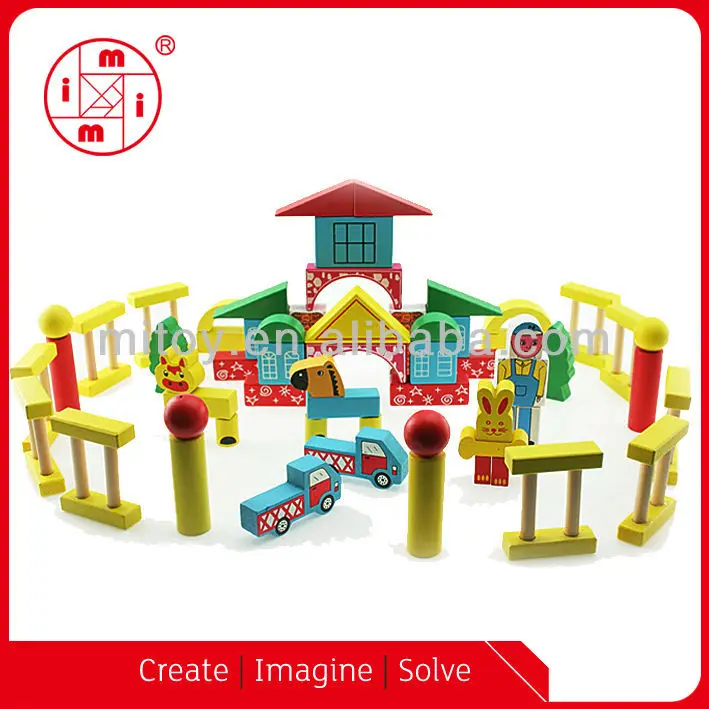 Baby Grain Of Happy Farm Building Blocks Wooden Blocks Toy - Buy Wooden ...