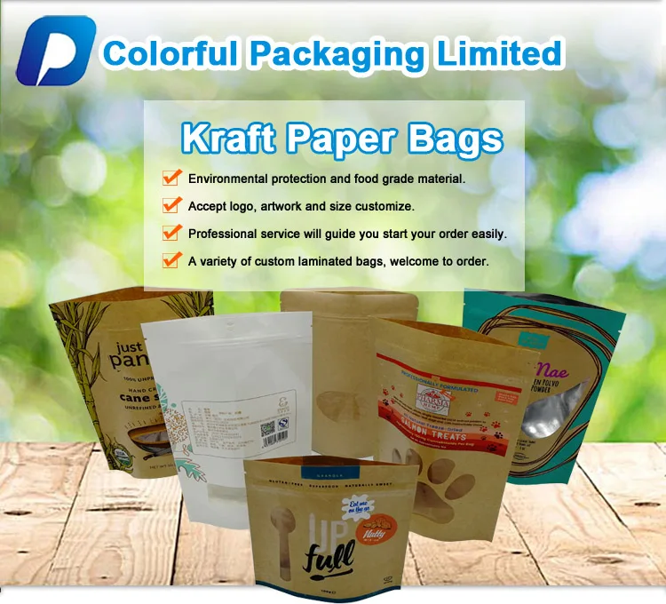 Customized Printed Kraft Paper Animal Feed Bags With Window - Buy ...