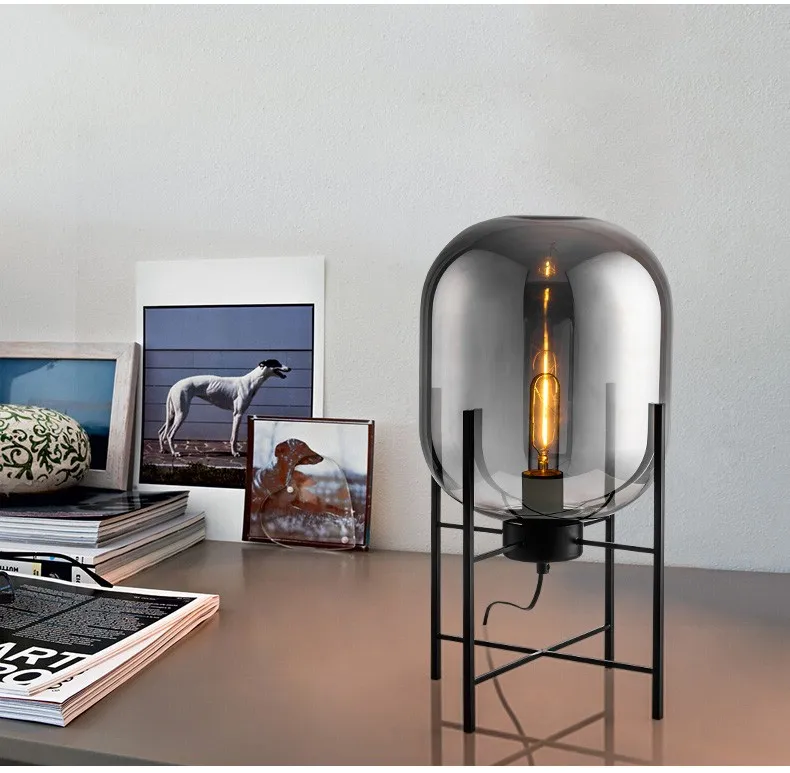 2018 Modern Glass Lamp Study Table Lamp Hotel Villa Floor Lamp - Buy ...