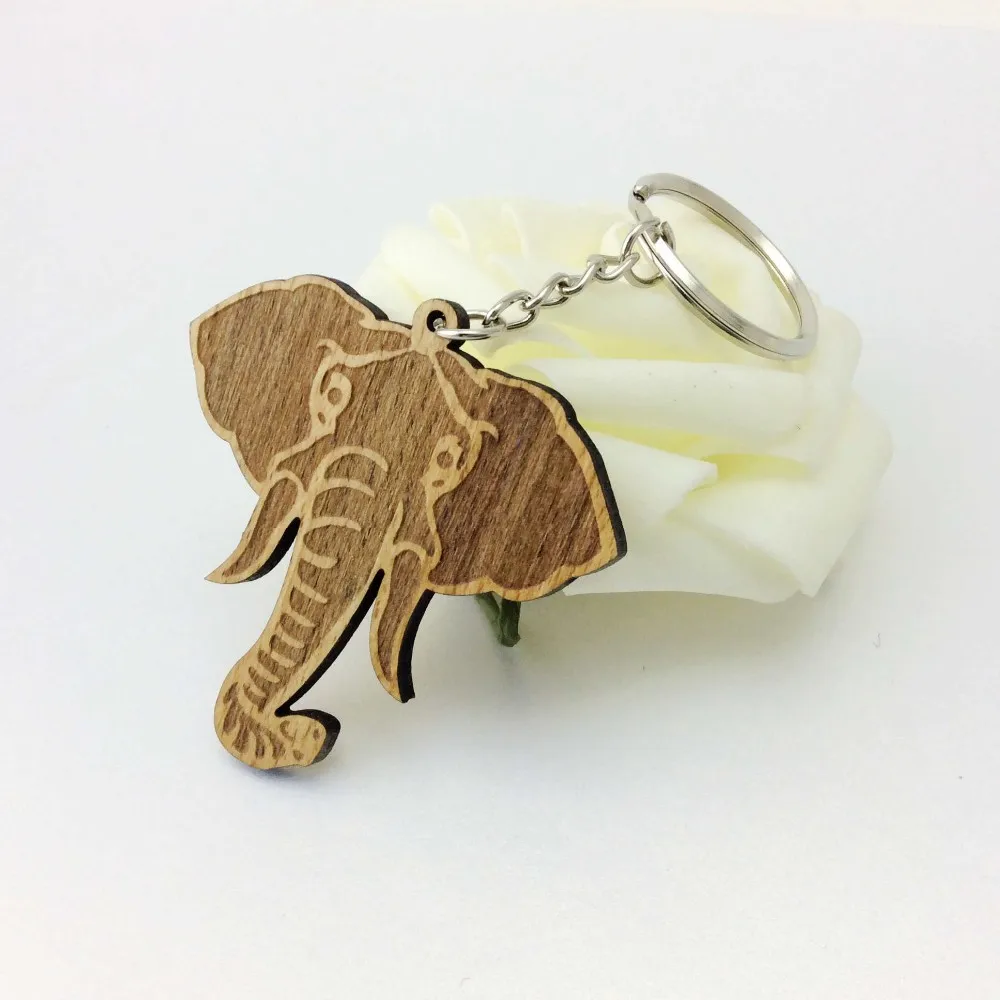 Custom Cute Cat Key Chain - Eco-Friendly Wood Laser Cut