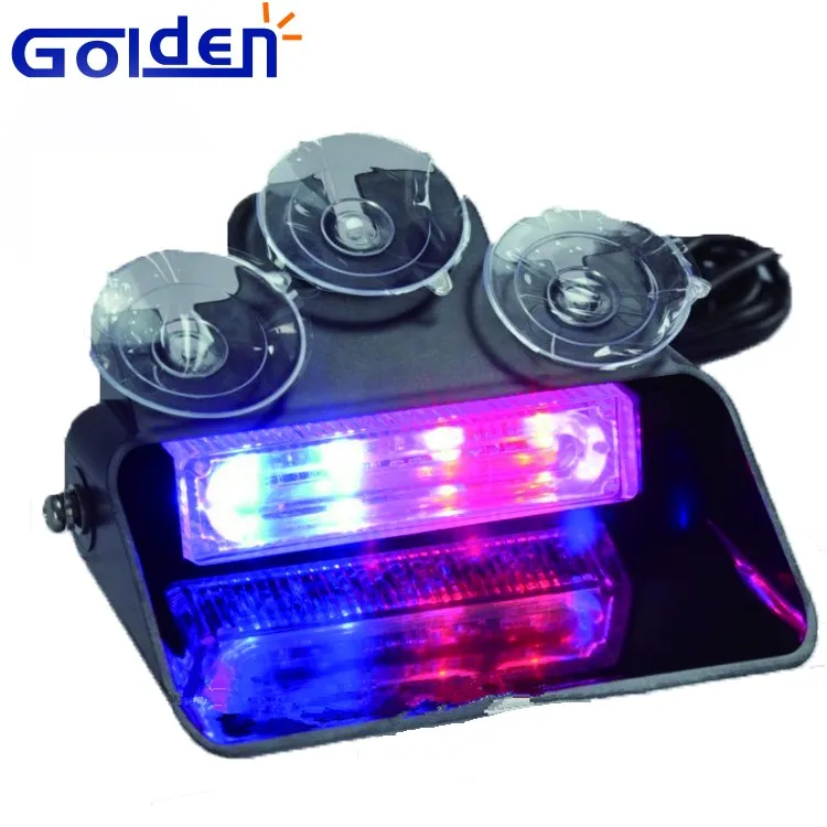 12v Led Strobe Police Warning Vehicle Windshield Visor Emergency Linear ...