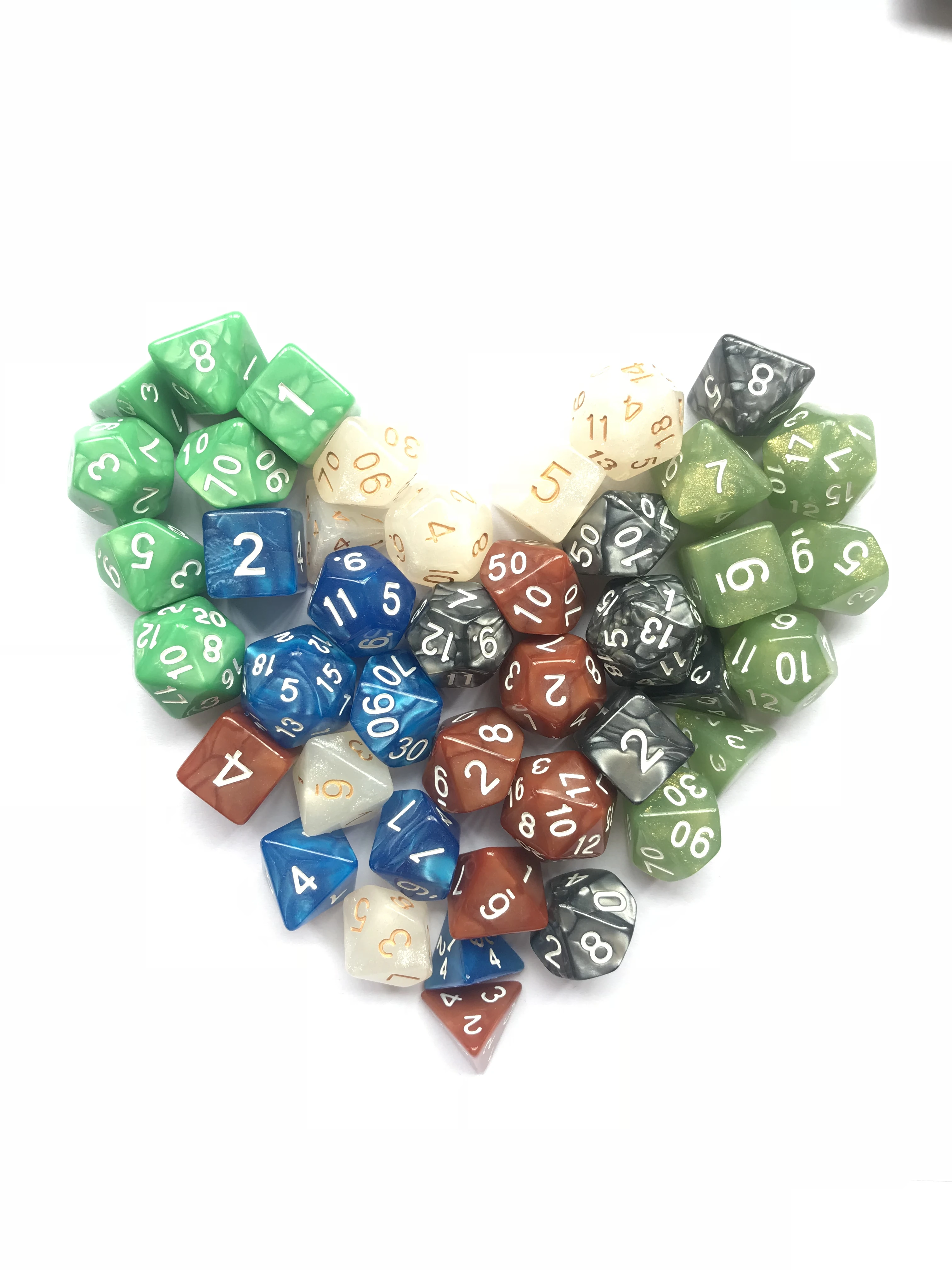 7 Pcs/set Desk Polyhedral Custom Dice - DND Acrylic Set