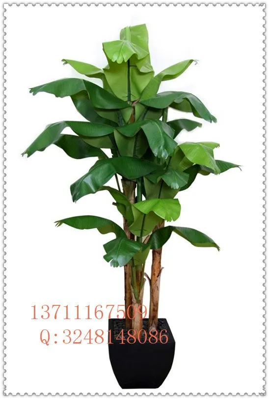 Artificial Banana Tree Plastic Banana Tree Decorative Plastic Tree ...