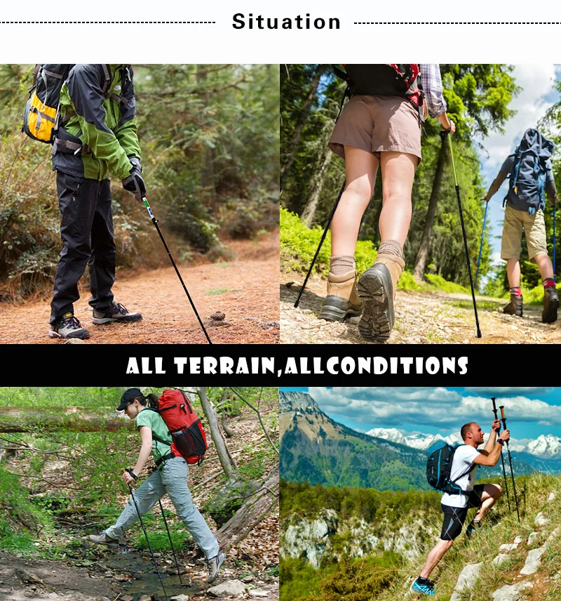 Foldable Trekking Poles - Durable, Lightweight, and Versatile