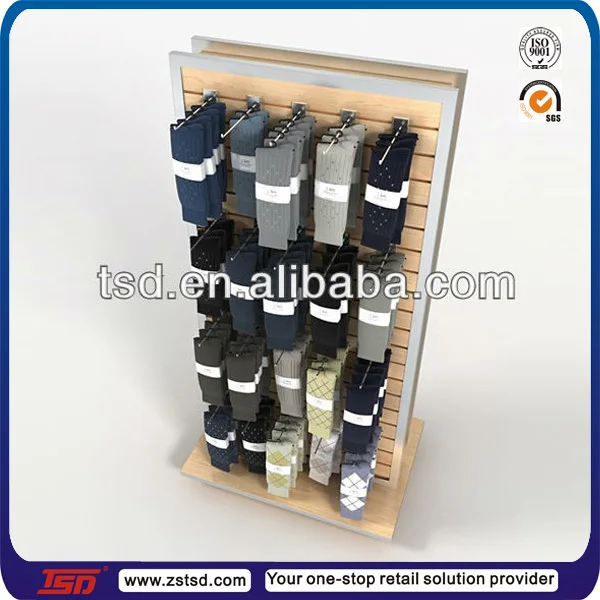 Shop Double Sided Wooden Hanging Socks Display Rack Stand,Pop Display ...