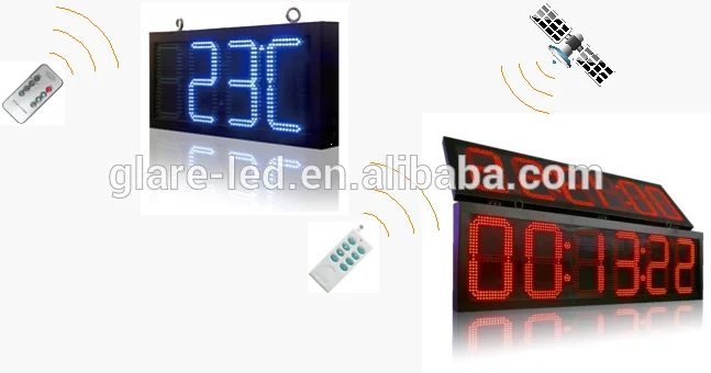 Outdoor Wall Stopwatch Stopred Led Digital Stopwath Wall Clock ...