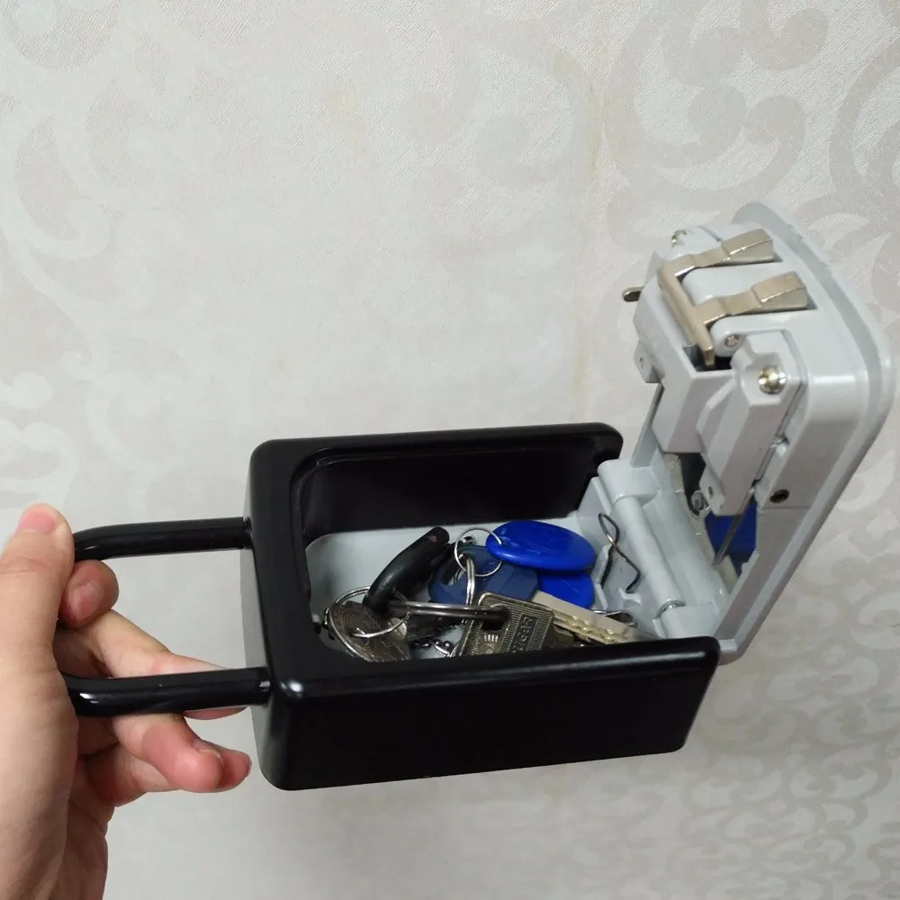 Realty Portable Lock Box With Handle Master Lock Key Box For Home Key ...