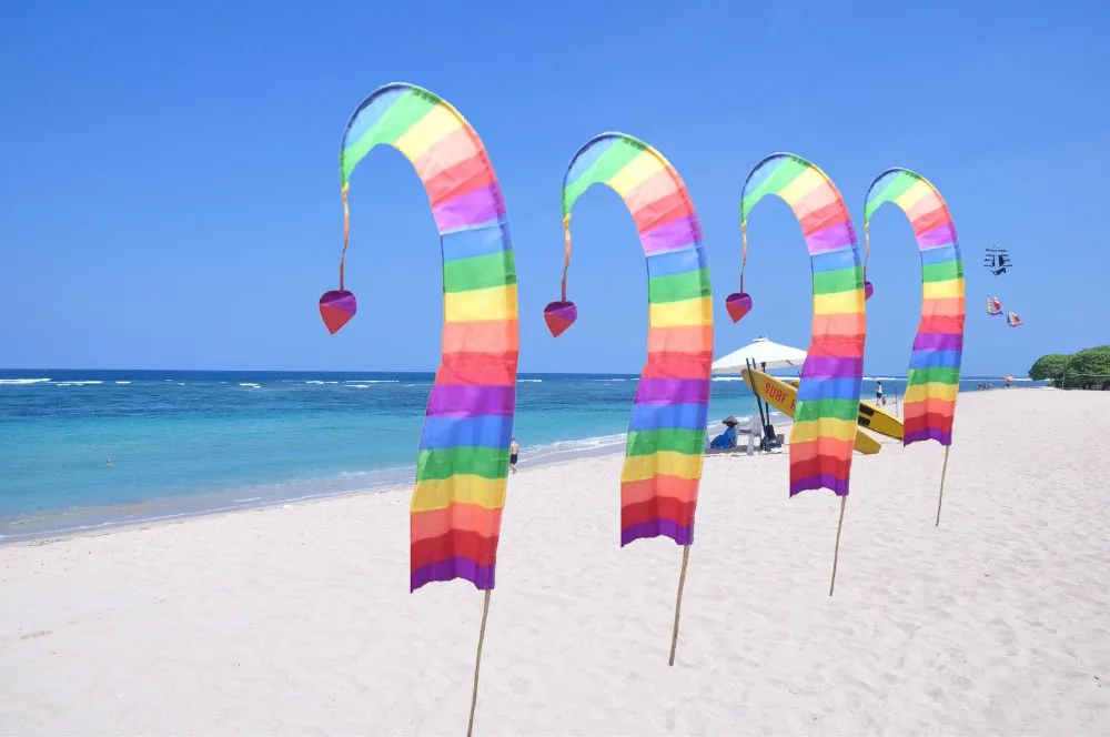 Wholesale Cheap Printing 4m Big Rainbow Bali Decorative Outdoor Flags ...