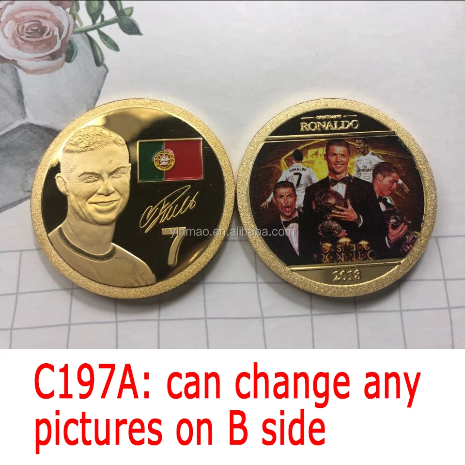 New Cristiano Ronaldo Portugal Coin,Famous Football Player Challenge ...