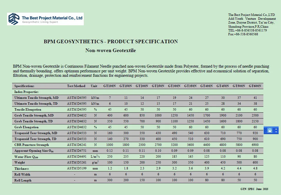 Geotechnical Cloth for Road Construction in Indonesia
