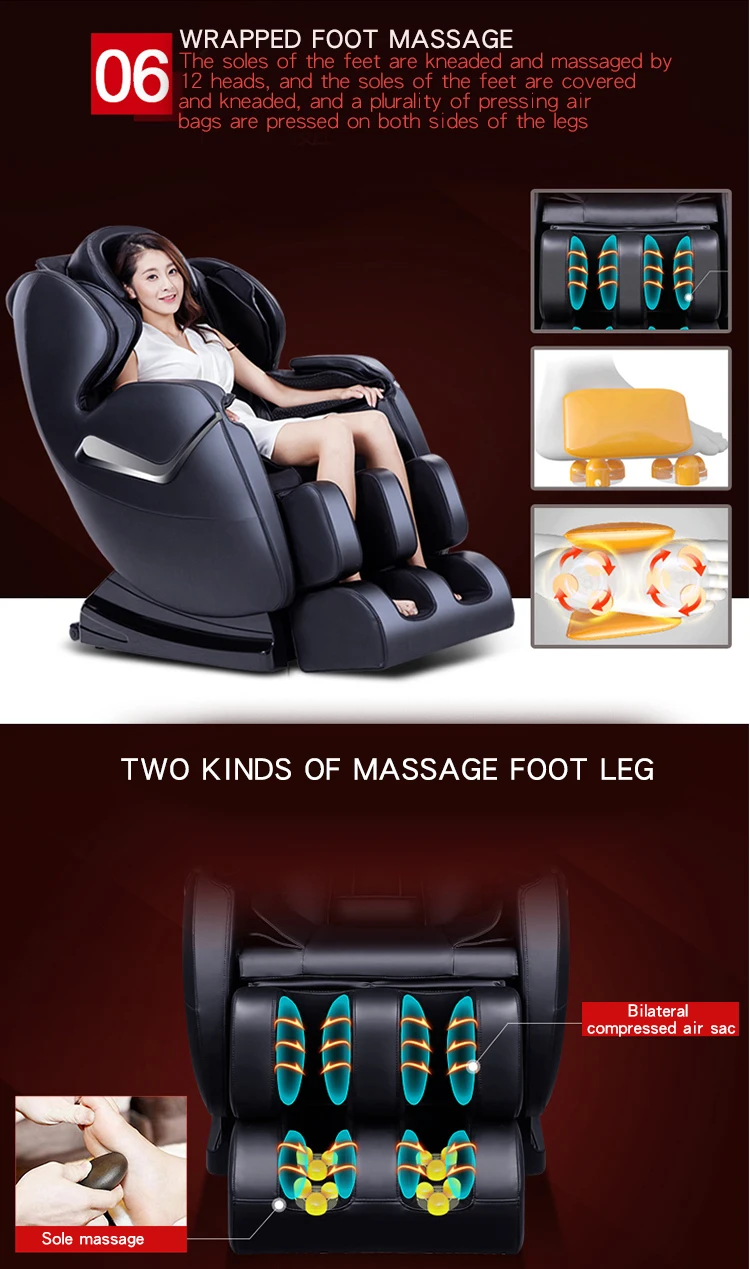 Fauteuil De Massage Électrique Complet 3d Siège À Gravité Zéro Pour