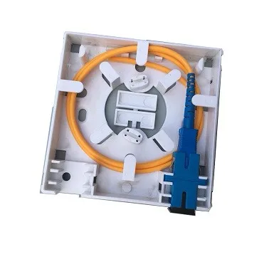 Indoor Ftth Faceplate Abs Sc Apc Rosette Mini Desktop Box 2 Cores Fiber ...