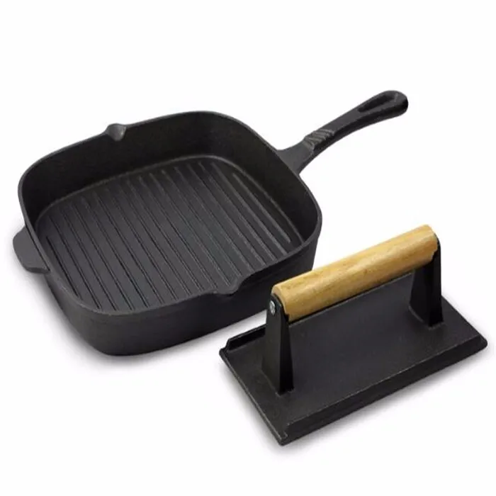 Wholesale Square Cast Iron Skillet Sizzle Plate With Handle - Buy ...