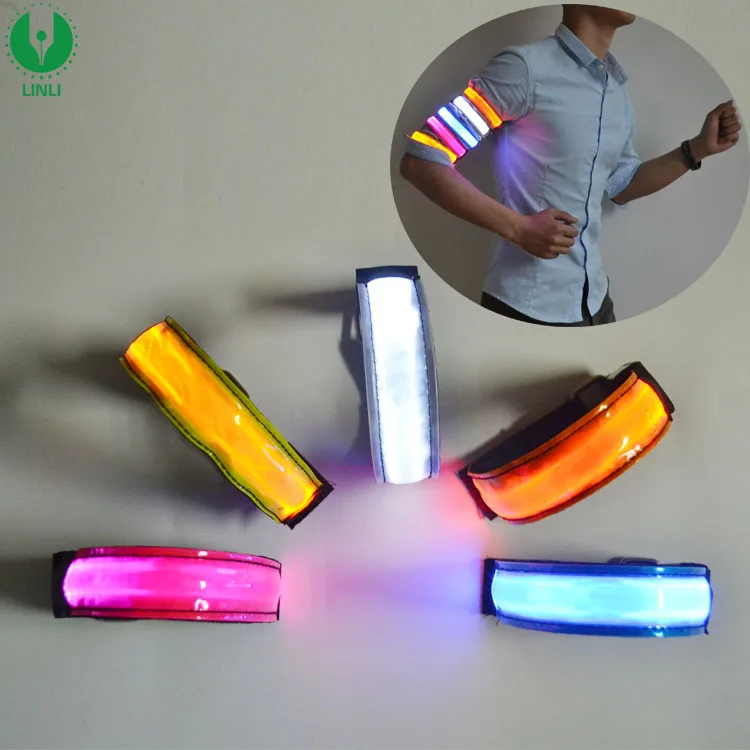 Outdoor Night Safe Reflective Led Armband Light,Flash Running Led Belt ...