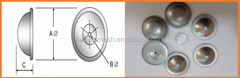 Dome Capped Washers for Insulation Anchor - CD Weld Pin