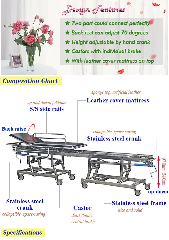 B-1-1 Stainless Steel Frame Double Parts Hospital Operation Connecting ...
