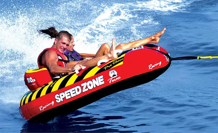 Sea Watersports 2 Person Riders Inflatable Water Ski Flying Boat Tube ...