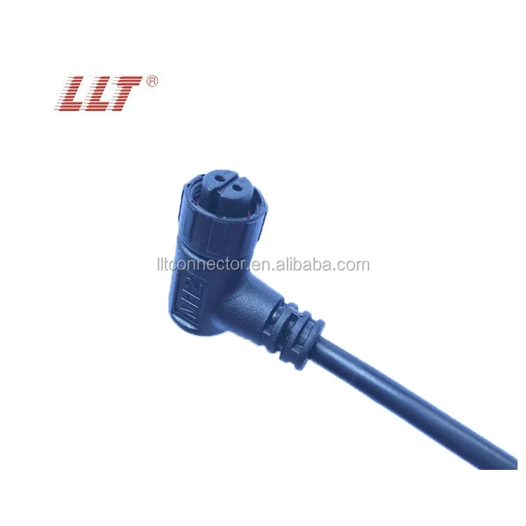 Llt M12 Right Angle Terminal 2 Pin Low Voltage Waterproof Connector ...