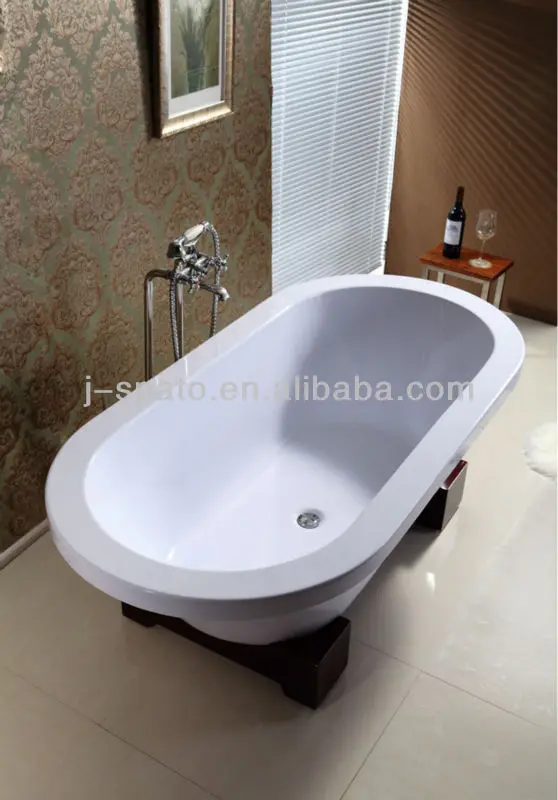 Cheap Simple Freestanding Very Small Bathtubs With Wooden Base - Buy ...