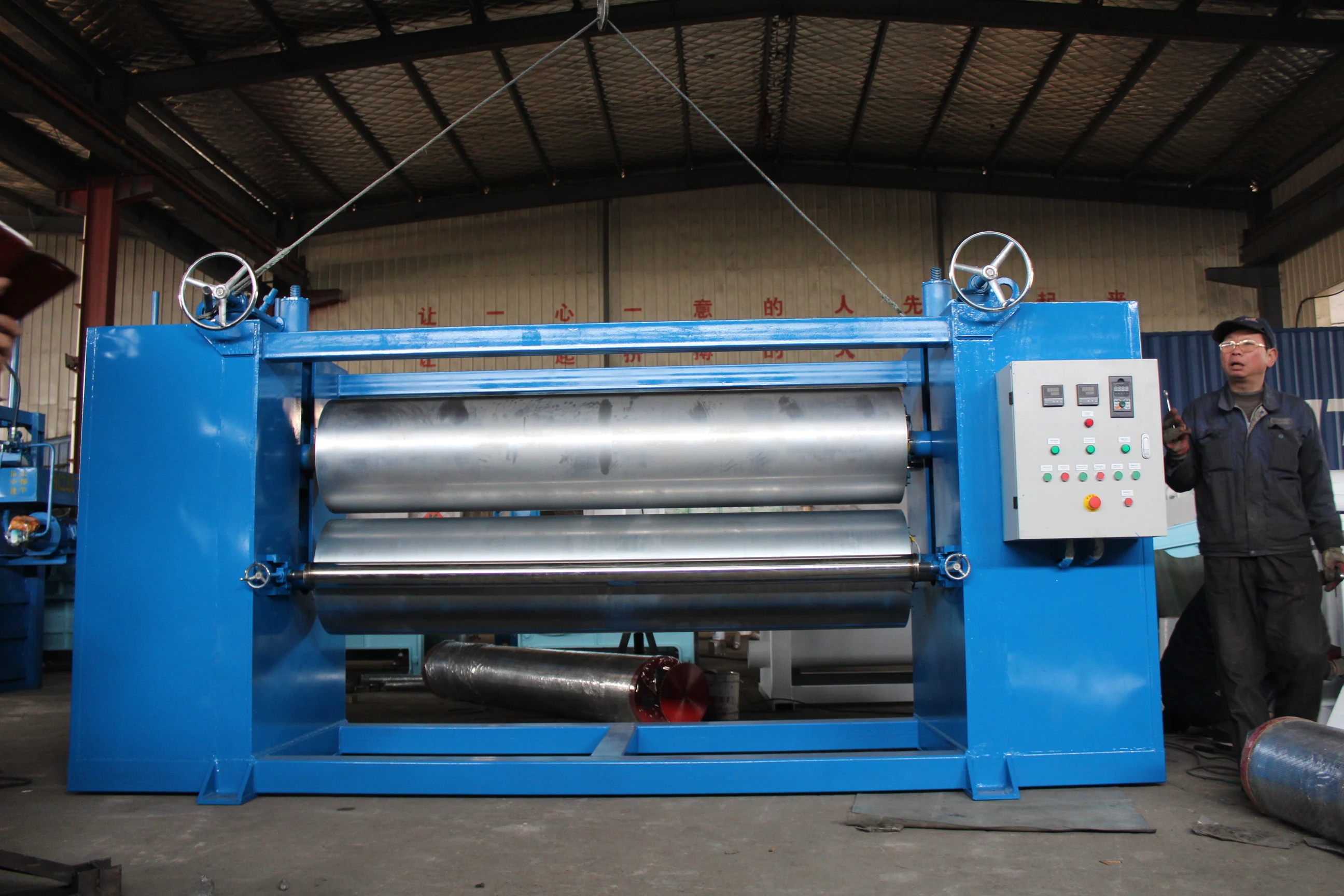 Nonwoven Carpet Two Roller Calender Ironing Machine For Strong Non ...